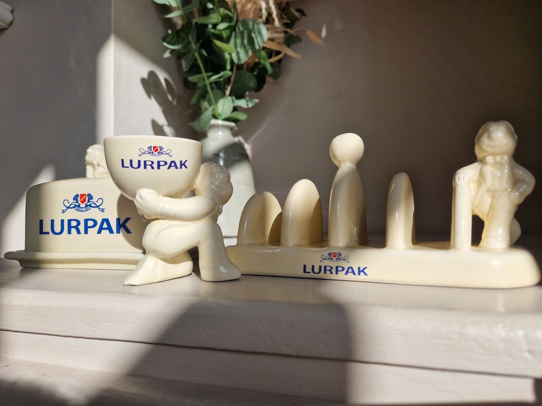 Vintage 1980s Lurpak Breakfast Set Butter Dish ,toast Rack, Egg Cups ...