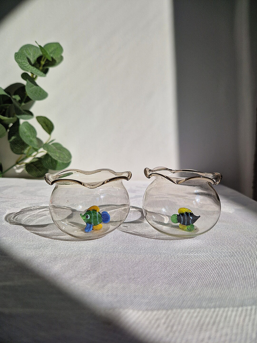 Vintage Mid-century Novelty Glass Fish Bowls Decorative Kitsch ...