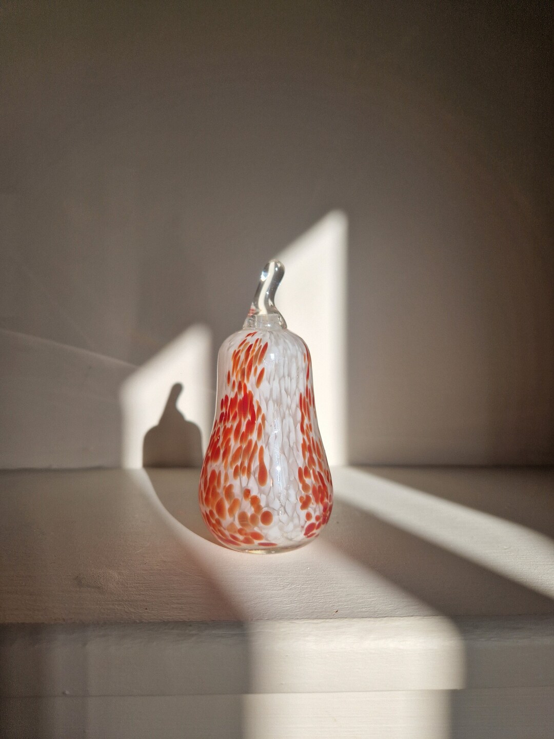 Vintage Mid-century Mtarfa Maltese Glass Pear Paperweight Marbled ...