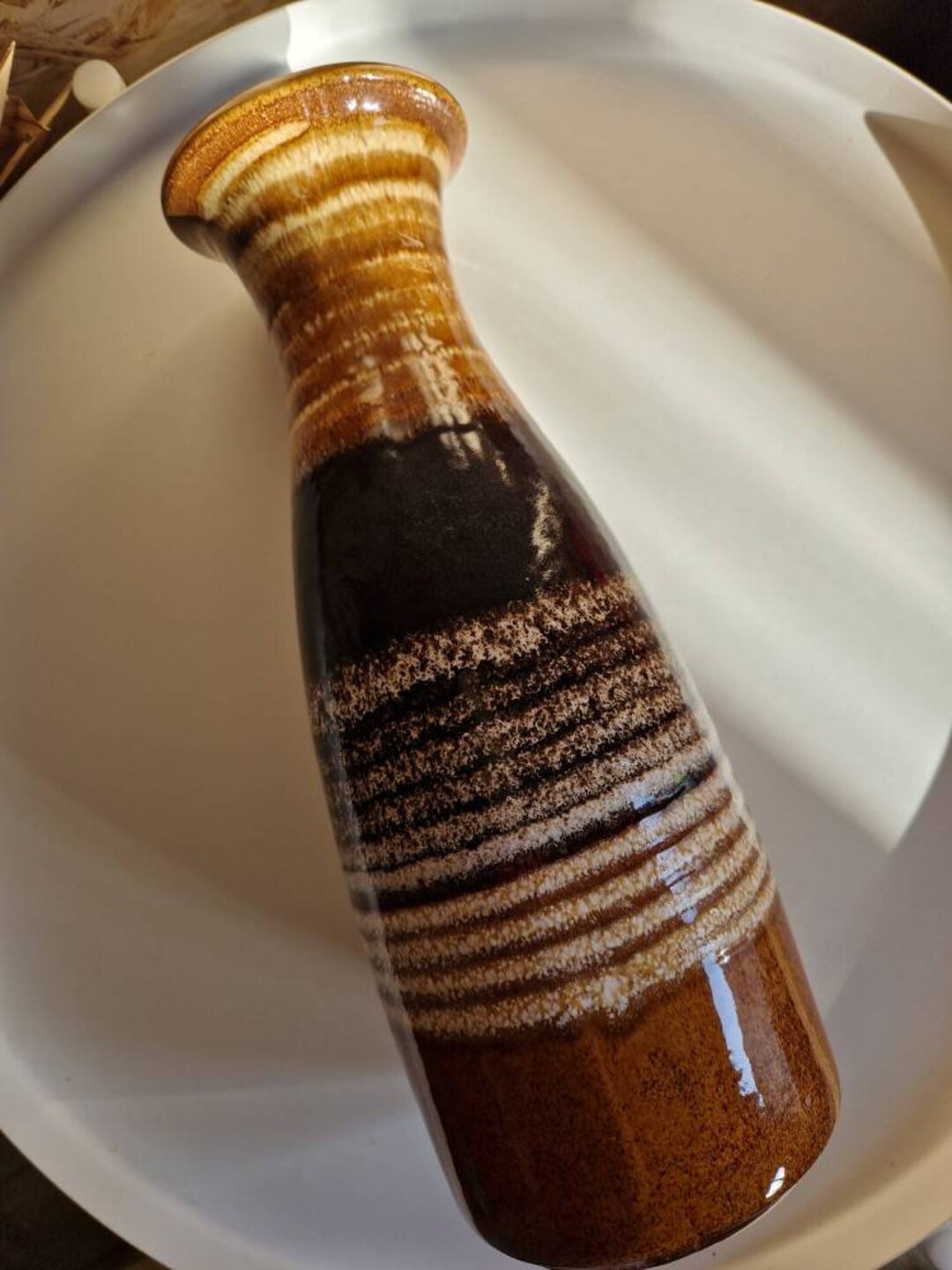 Vintage Mid-century West German Ceramic Pottery Vase Textured - Etsy