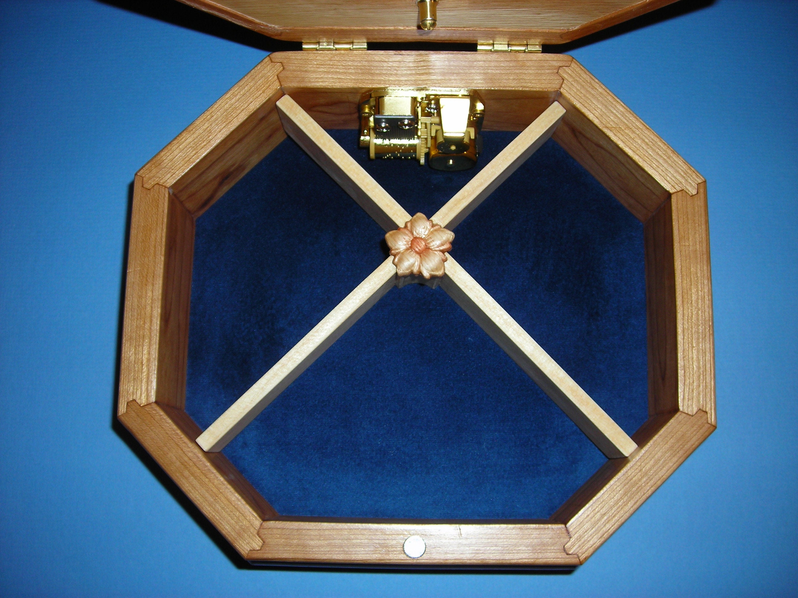 Carved Music Box With Original Designed Handmade Wood Inlay Artisan ...