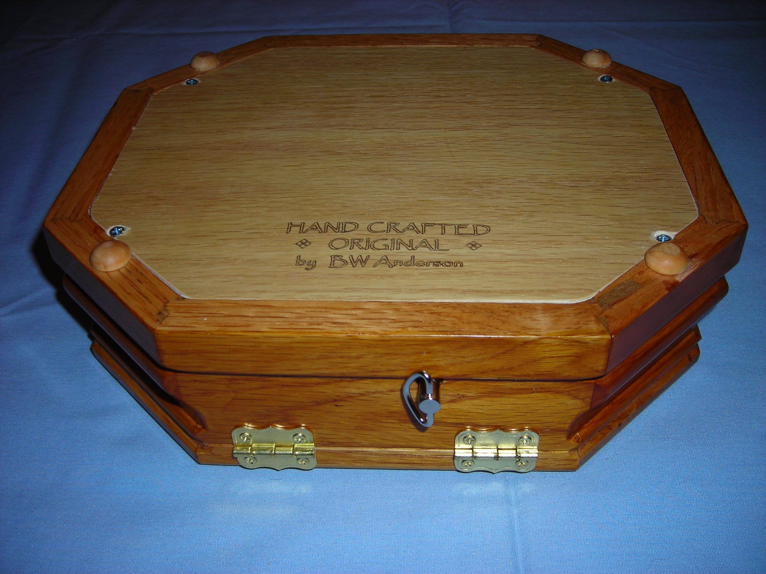 Carved Music Box With Original Designed Handmade Wood Inlay Artisan ...