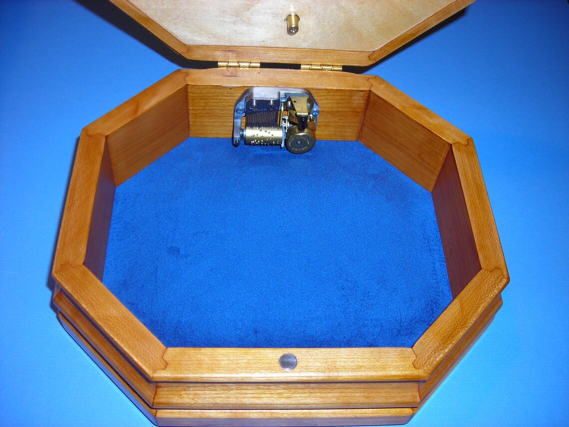 Carved Music Box With Original Designed Handmade Wood Inlay Artisan ...
