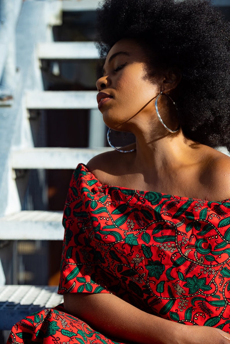 OYIN MIDI AFRICAN Print Cape Dress - Etsy