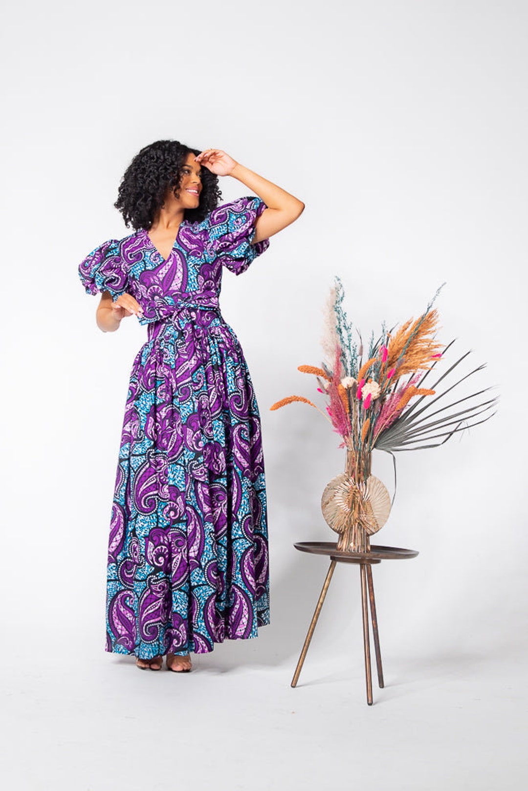 AMEYO V-NECK INVISIBLE Front Slit Zip Dress - Etsy