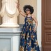 PALESA NAVY BLUE and Brown Dress - Etsy