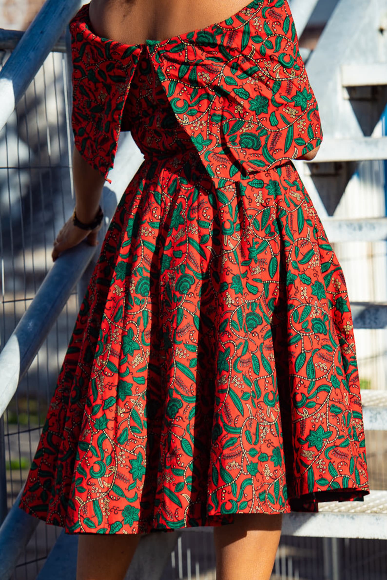 OYIN MIDI AFRICAN Print Cape Dress - Etsy
