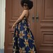 PALESA NAVY BLUE and Brown Dress - Etsy