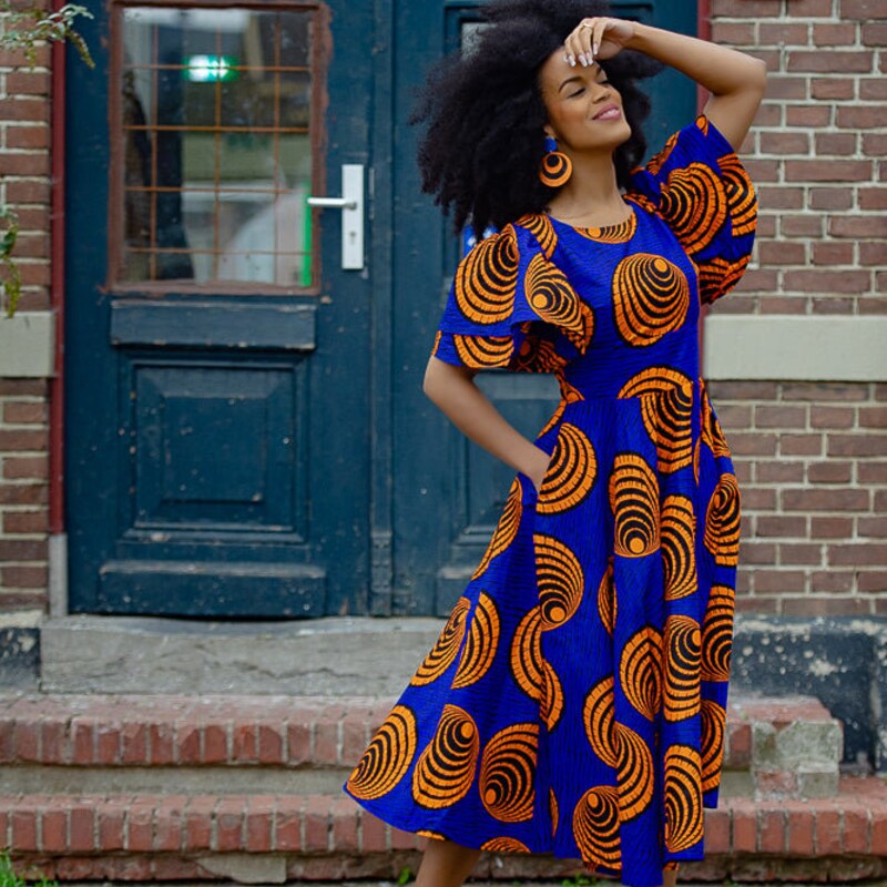 Burnt Orange African Dress - Etsy