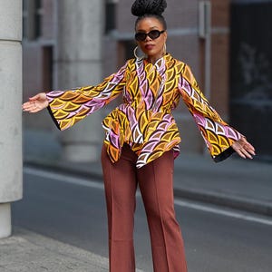 AMARI LONG SLEEVE Peplum Top - Etsy