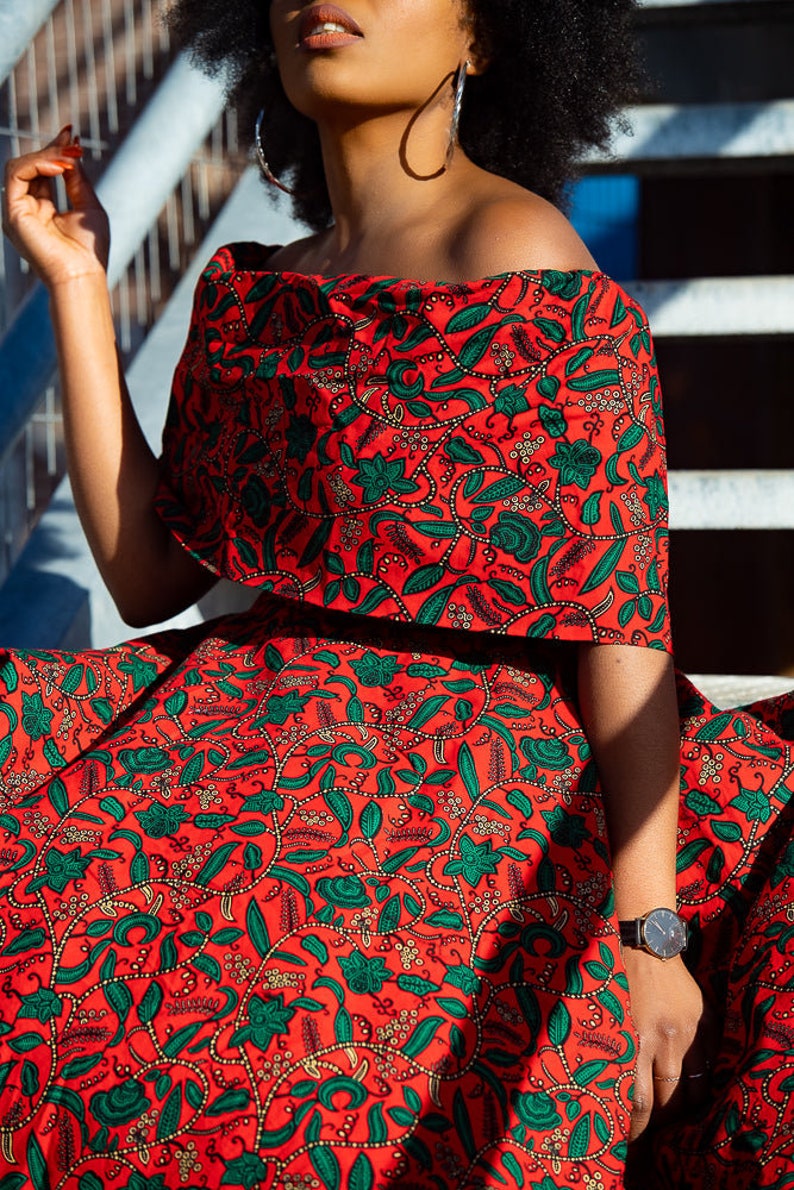OYIN MIDI AFRICAN Print Cape Dress - Etsy