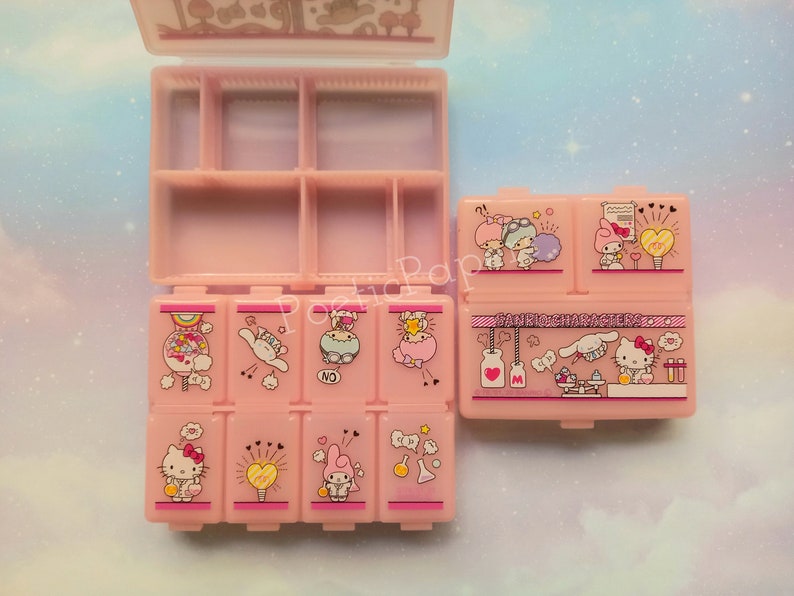 Cute Accessory Box My Melody Hello Kitty Pill Box Organizer - Etsy