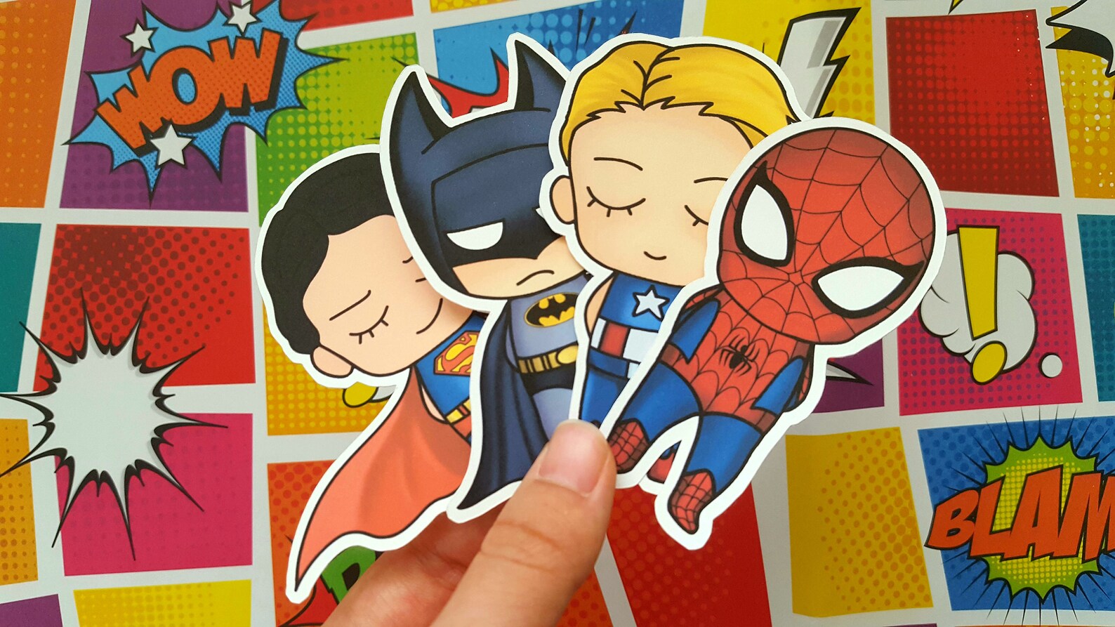 Chibi Marvel Stickers Chibi DC Stickers Spiderman | Etsy