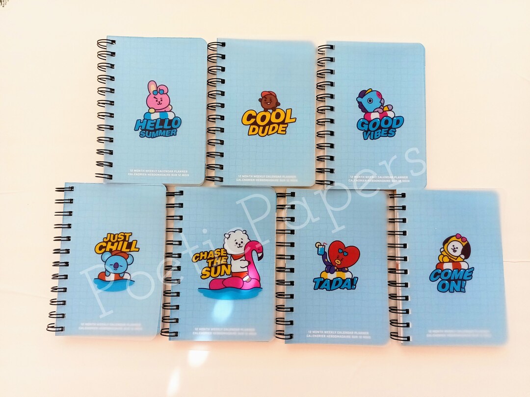 BT21 Notebook Bon Voyage Edition | BTS Journal | BTS Stationery | Kpop ...