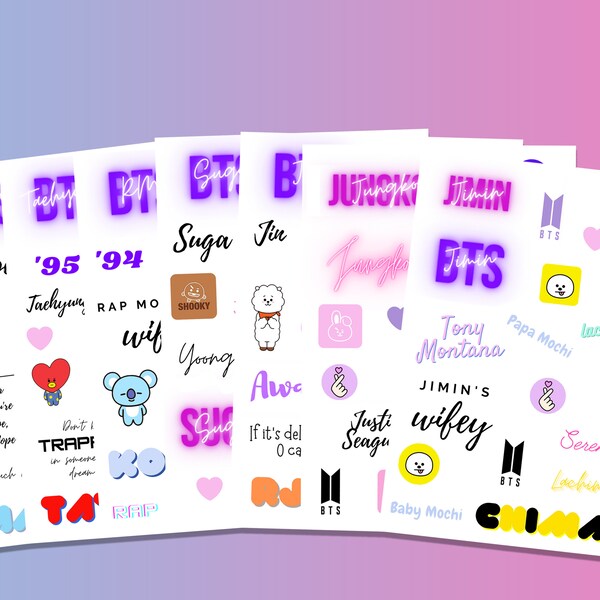 Bt21 Stickers - Etsy
