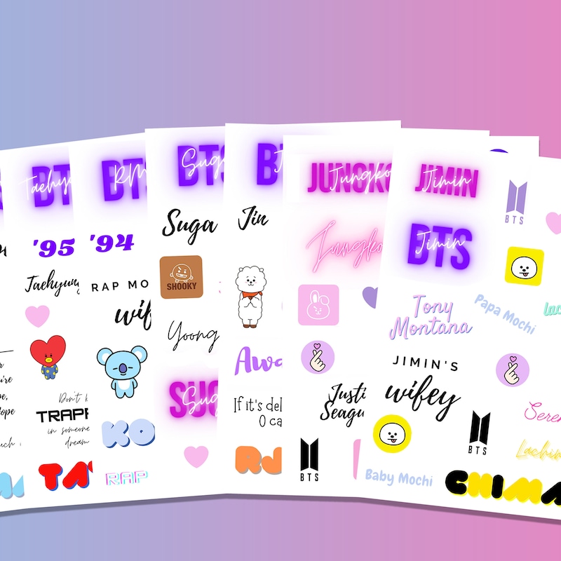 Bt21 Stickers - Etsy