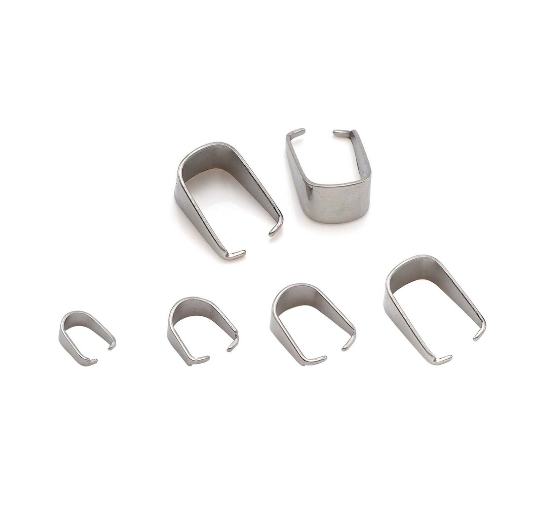 Bulk 1000 PCS Pinch Bails, 304 Stainless Steel, Fit Wide 0-6mm Chain ...
