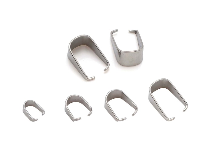 Bulk Stainless Steel Pinch Clasp Bails 18K Gold Plated Fit - Etsy