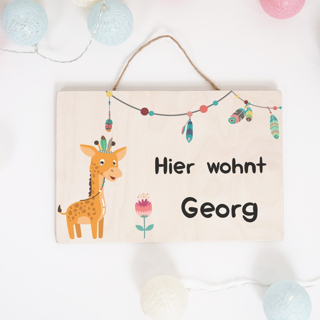Door Sign for Children's Room, Children's Room Sign, Wooden Name Plate ...