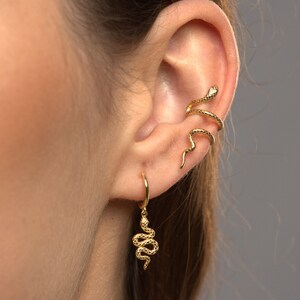 Snake Earring Cuff Snake Cuff Snake Ear Cuff Snake Cuff Earring Gold ...