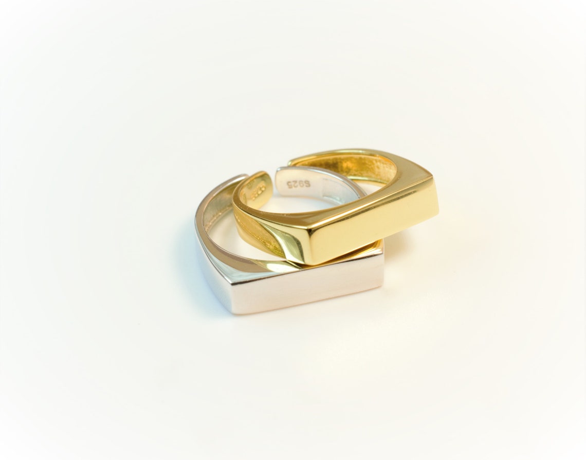 Gold Ring Shiny Gold Ring Adjustable Ring Gift for Her | Etsy