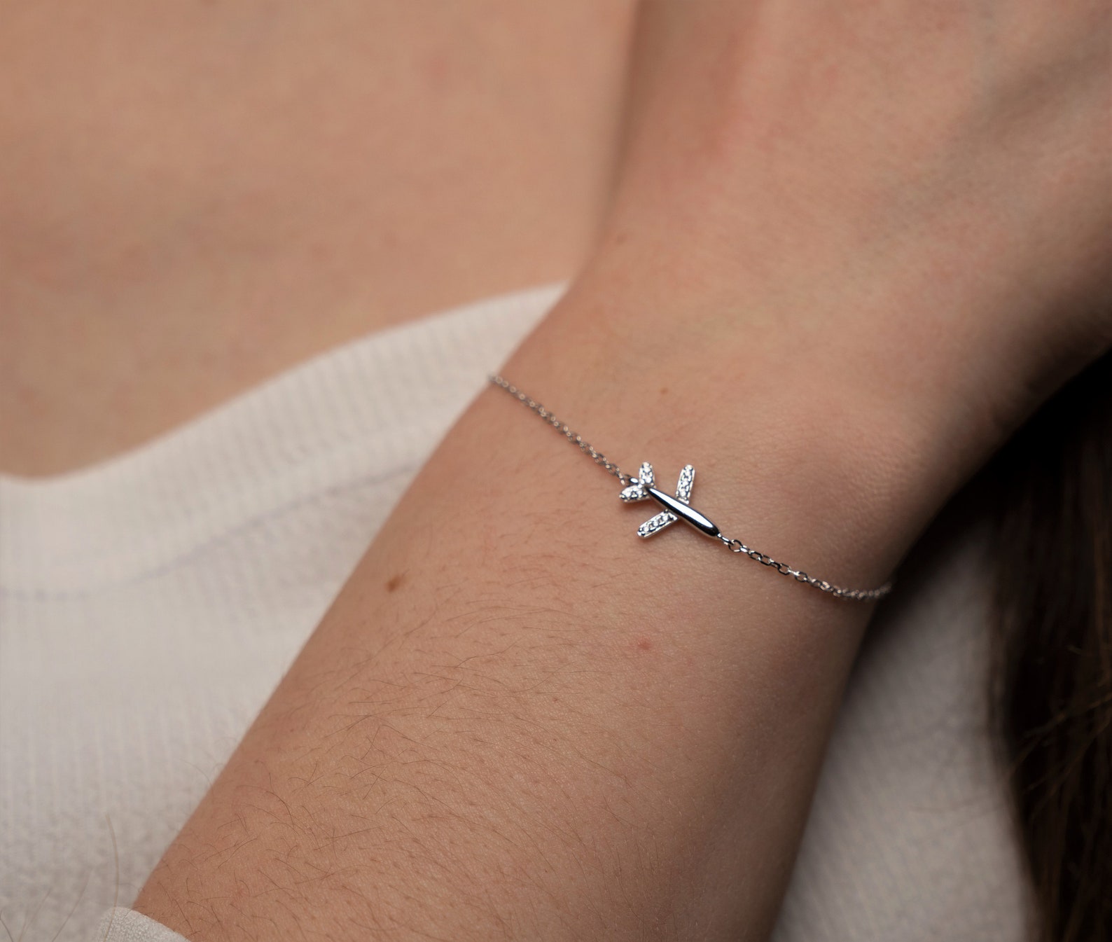 Airplane Bracelet Plane Bracelet Traveler Jewelry Flight Attendant Gift ...