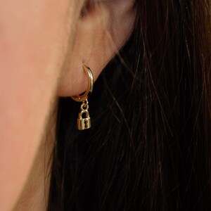 Lock Earrings, Padlock and Key Hoop Earrings - Etsy