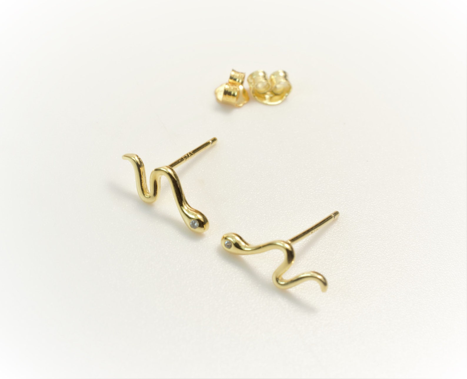 Snake Earrings Snake Studs Snake Stud Earrings cartilage | Etsy