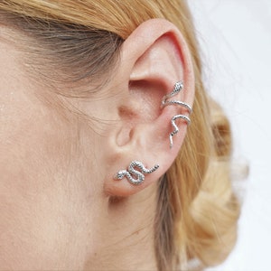 Snake Earring Cuff Snake Cuff Snake Ear Cuff Snake Cuff Earring Gold ...