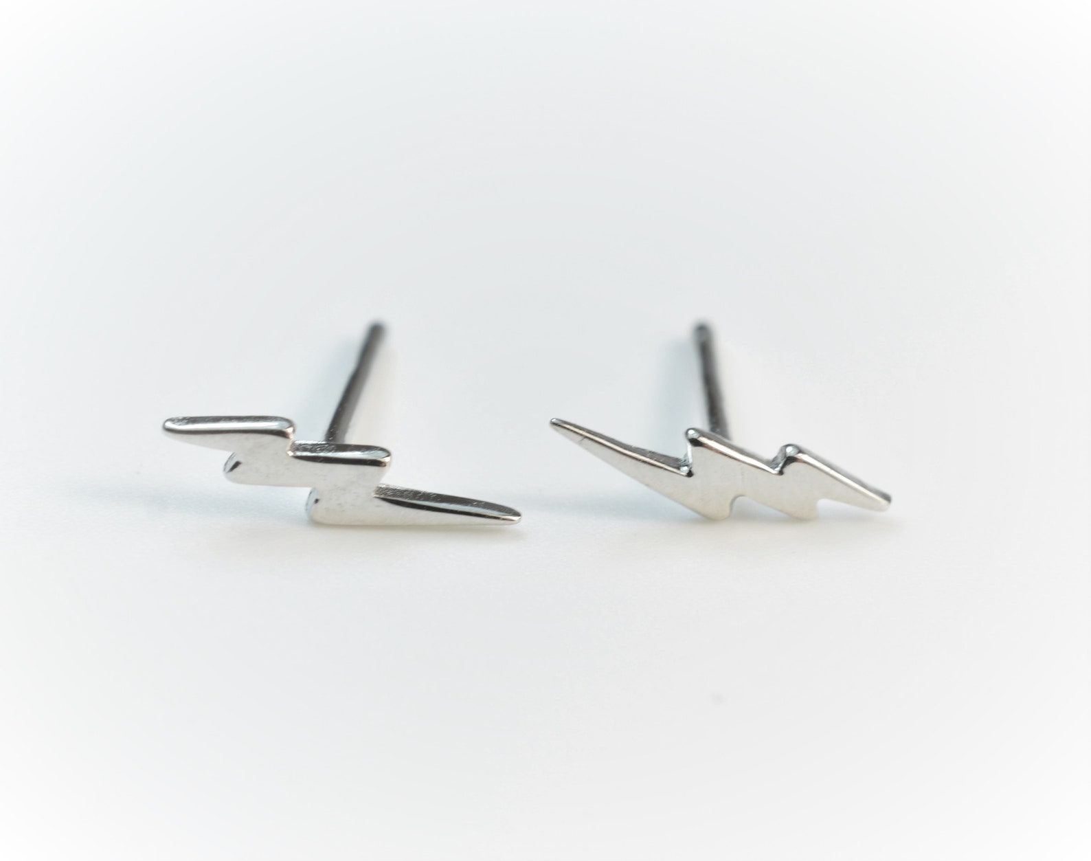 Lightning Bolt Earrings Lightning Bolt Stud Earrings - Etsy