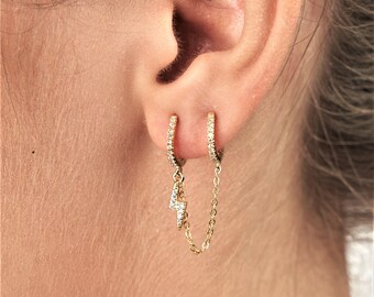 Double Hoop Earrings | Etsy