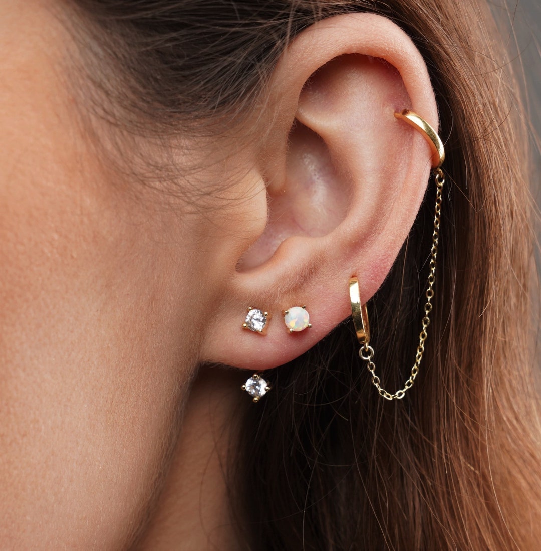 Front Back Earrings Ear Jackets Dainty Ear Jacket Ear Jacket Earring ...