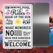 Airbnb Swimming Pool Rules Sign, Pool Rules Sign, Home Décor, Pool Sign ...