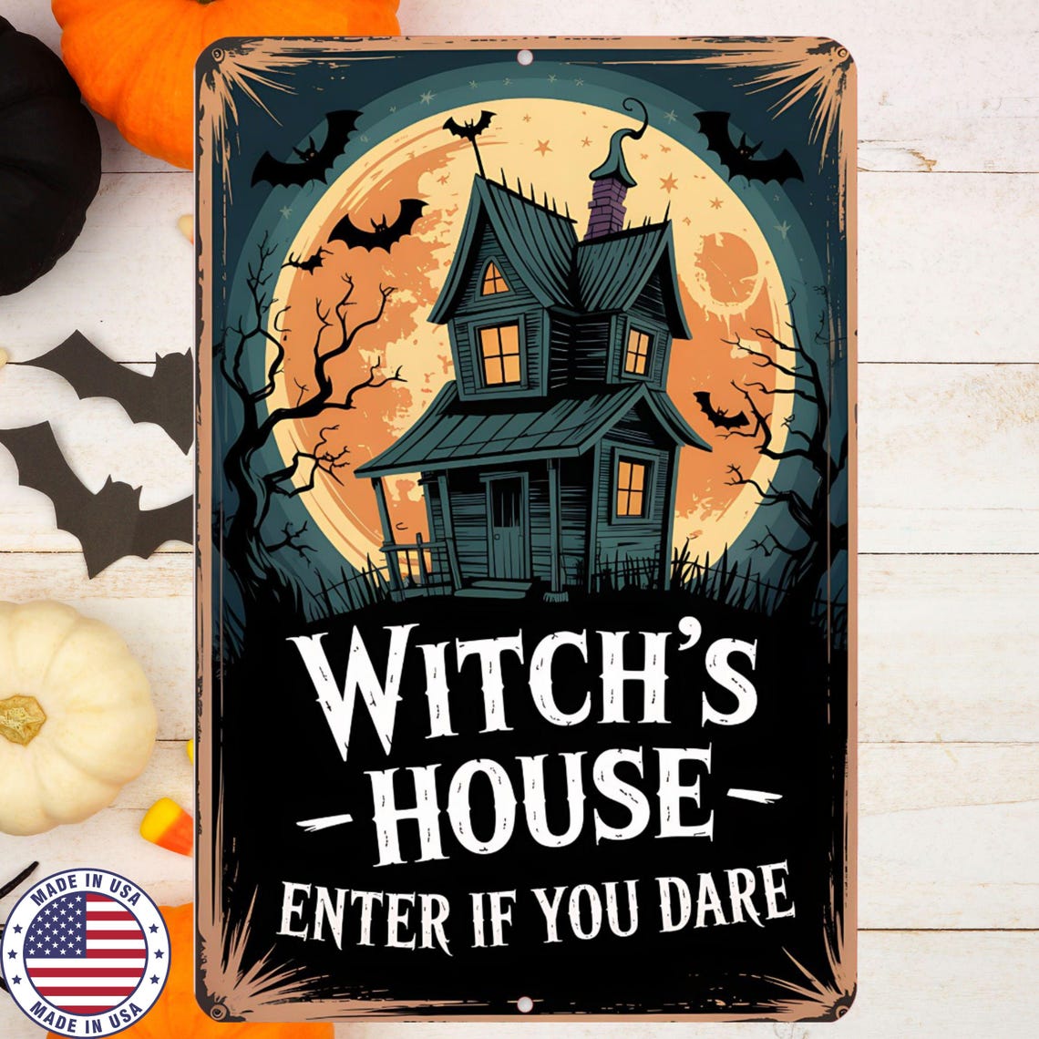 Witch’s House Enter If You Dare Sign – 8x12 Halloween Haunted House ...