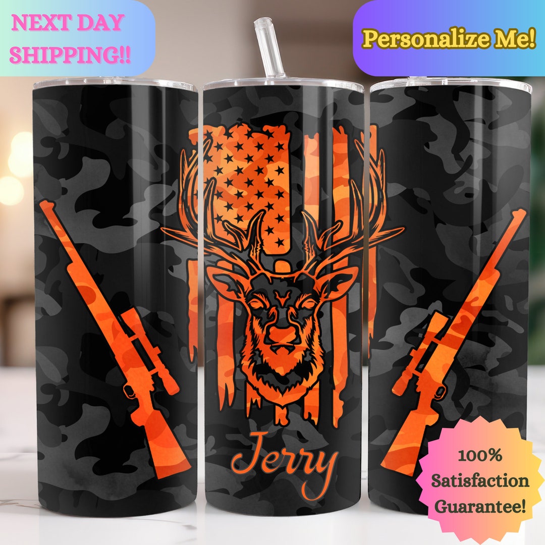 Personalized Hunting Tumbler 20oz, Gifts for Men, Hunting Tumbler ...