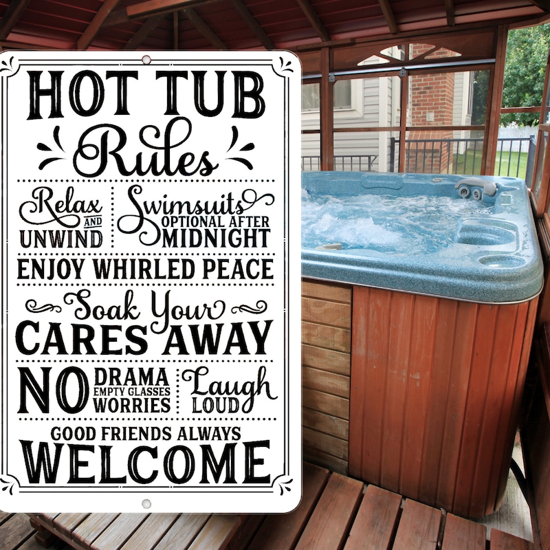 Hot Tub Signs - Etsy