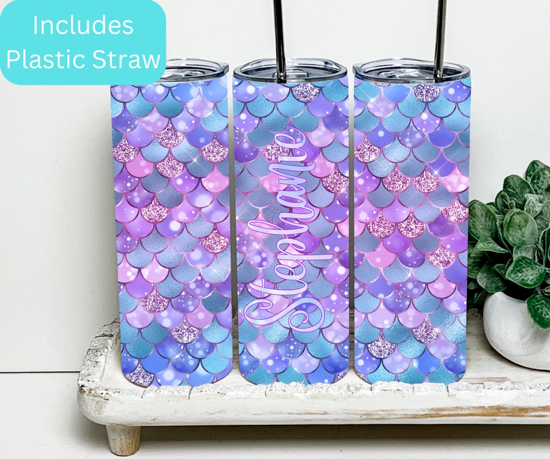 Personalized Mermaid Scales Tumbler, Mermaid Tumbler, Bridesmaid Gift ...
