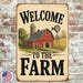 Welcome to the Farm Sign – Rustic Red Barn Wall Art – 8x12 UV Resistant ...