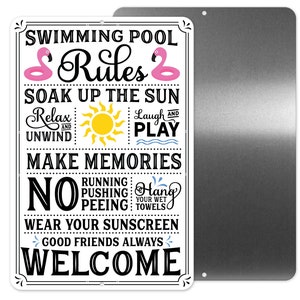 Airbnb Swimming Pool Rules Sign, Pool Rules Sign, Home Décor, Pool Sign ...