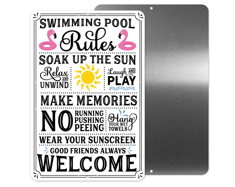 Airbnb Swimming Pool Rules Sign, Pool Rules Sign, Home Décor, Pool Sign ...
