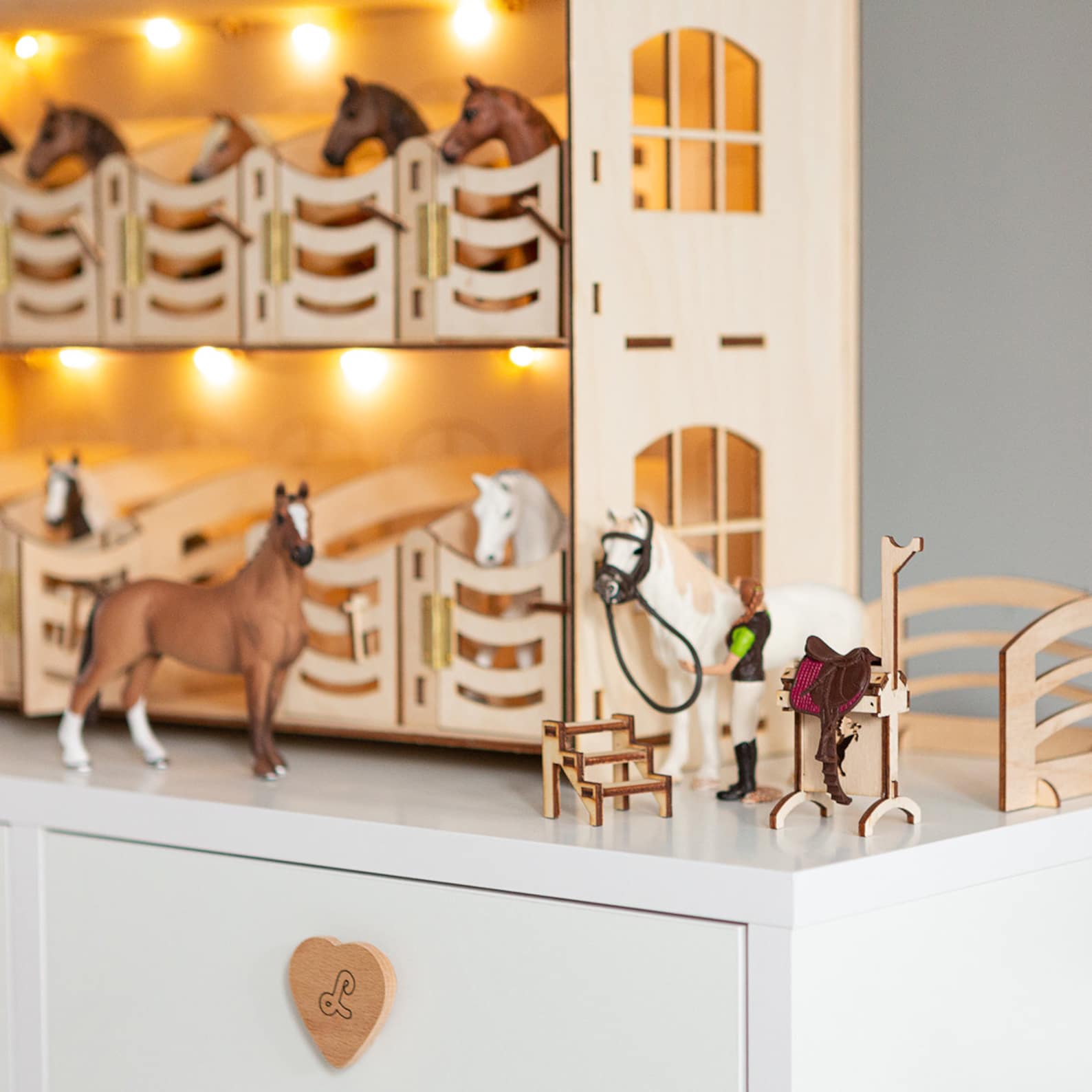 Wall and Sill Stables SET 18 Stalls-horse Stable-wooden | Etsy