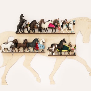 Shelf Stand for 14 Toy Horses Schleich, Papo Breyer Bullyland Bruder ...