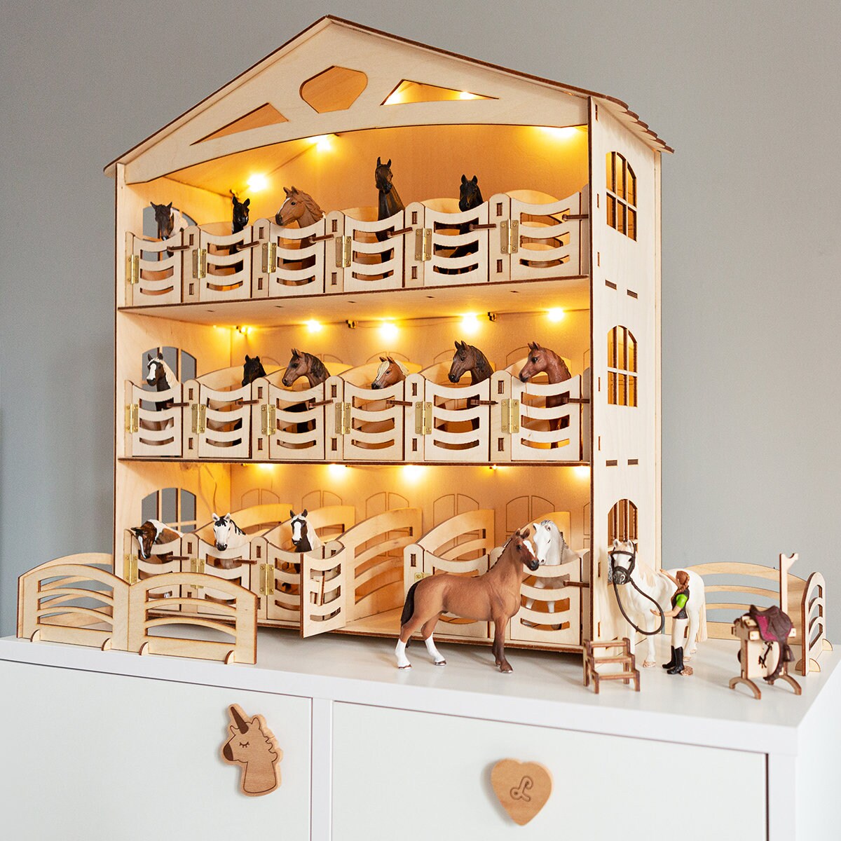 Wall and Sill Stables SET 18 Stalls-horse Stable-wooden - Etsy UK