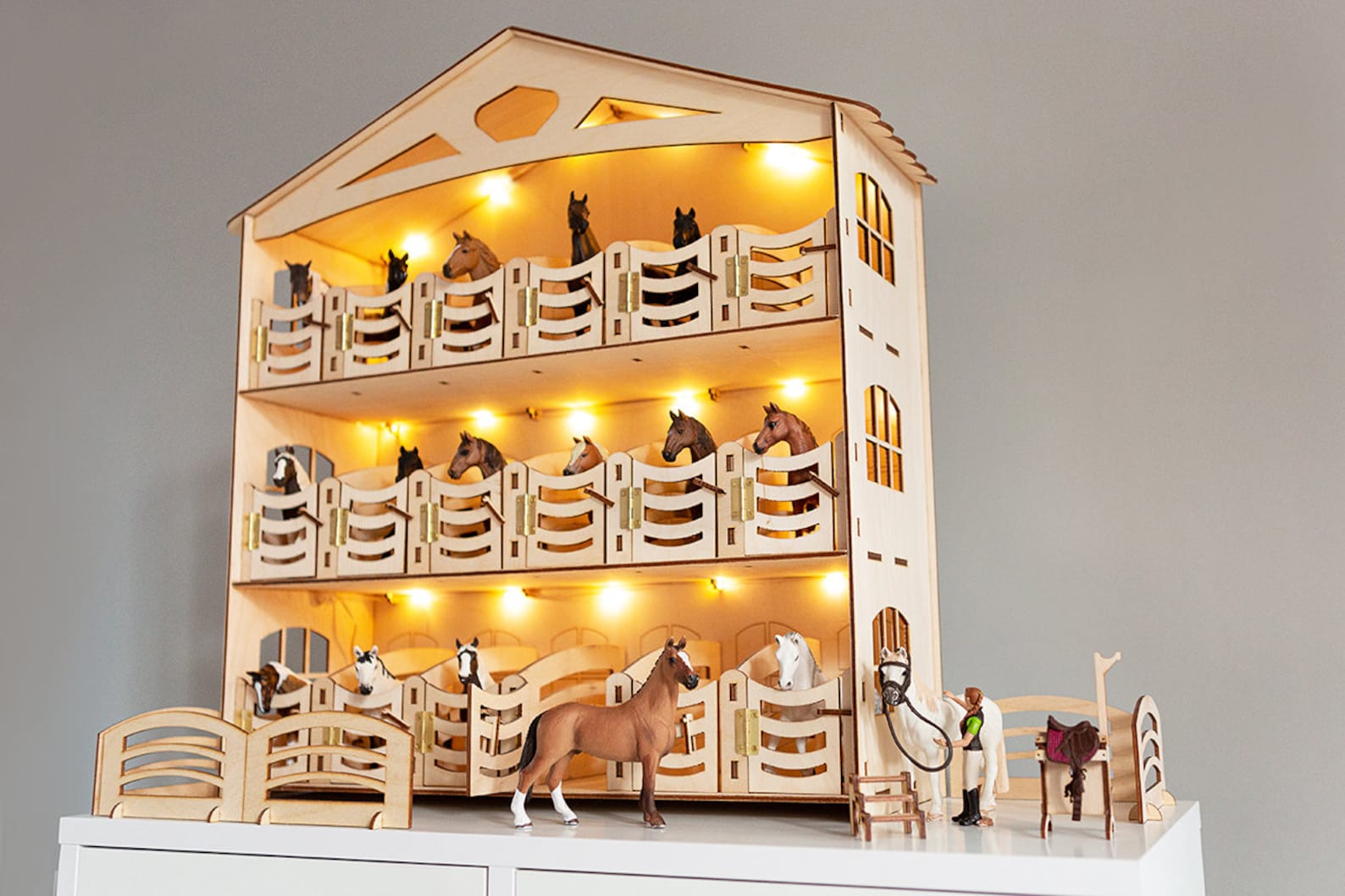 Wall and Sill Stables SET 18 Stalls-horse Stable-wooden | Etsy