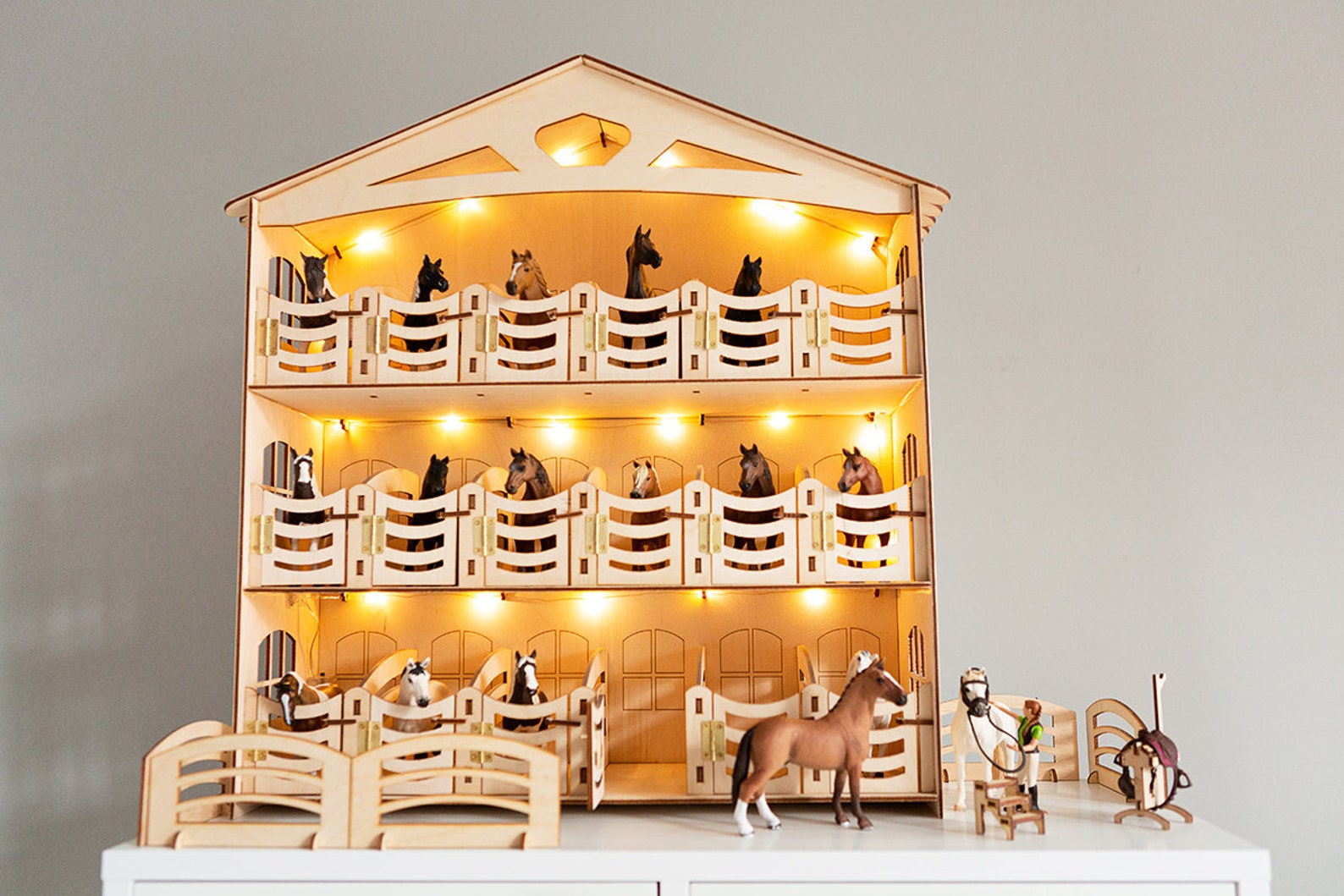 Wall and Sill Stables SET 18 Stalls-horse Stable-wooden | Etsy