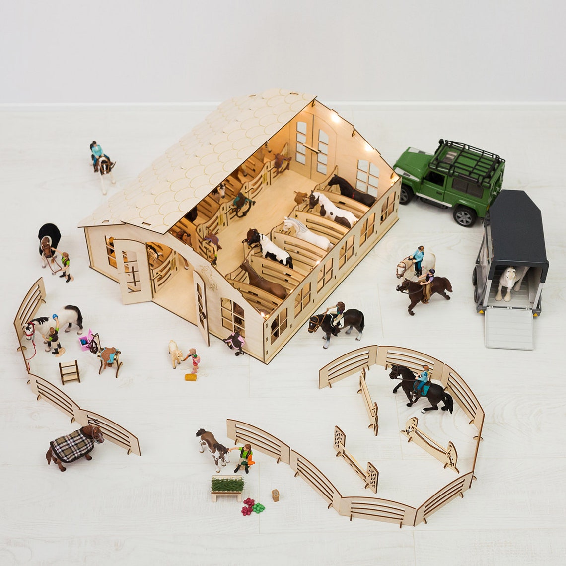 NEW MODEL Horse Stable LIGHTING 12stalls-wooden Stable-for - Etsy