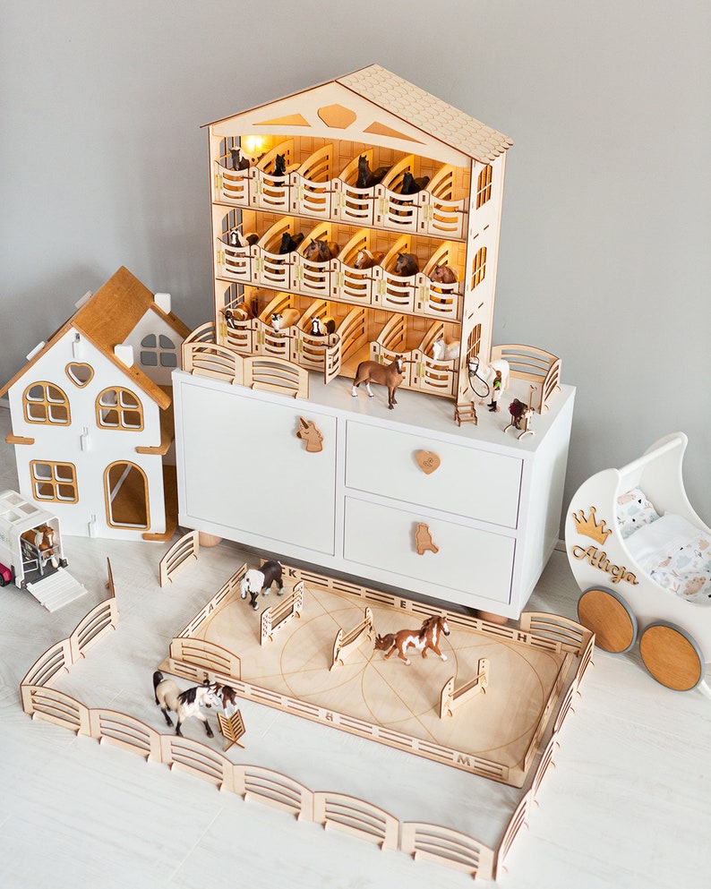 Wall and Sill Stables SET 18 Stalls-horse Stable-wooden | Etsy