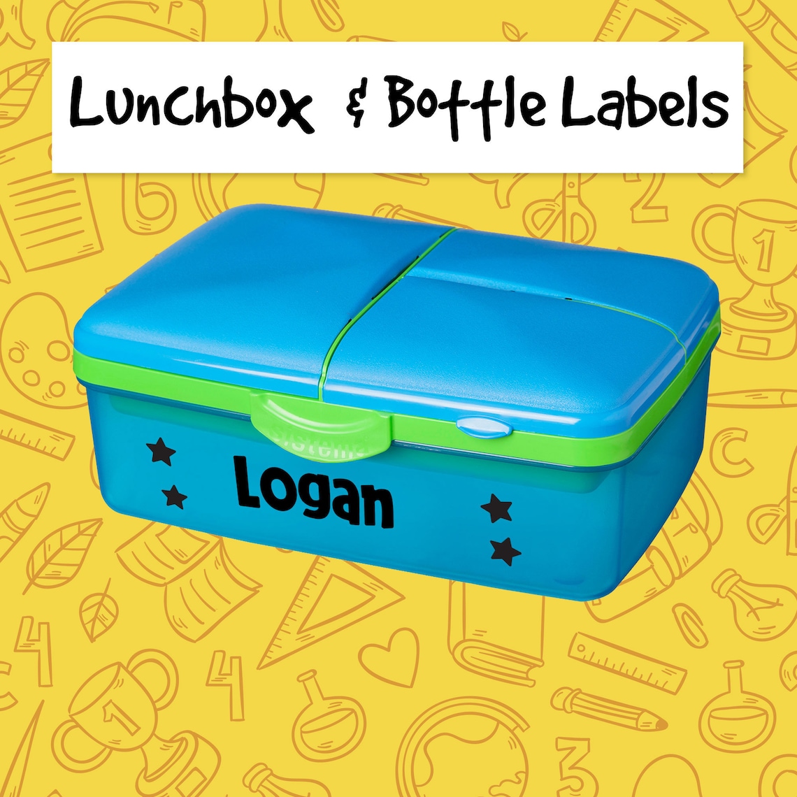 Personalised Name Lunch Box Label 4 Water Bottle Sistema Etsy personalised-name-lunch-box-label-4-water-bottle-sistema-etsy