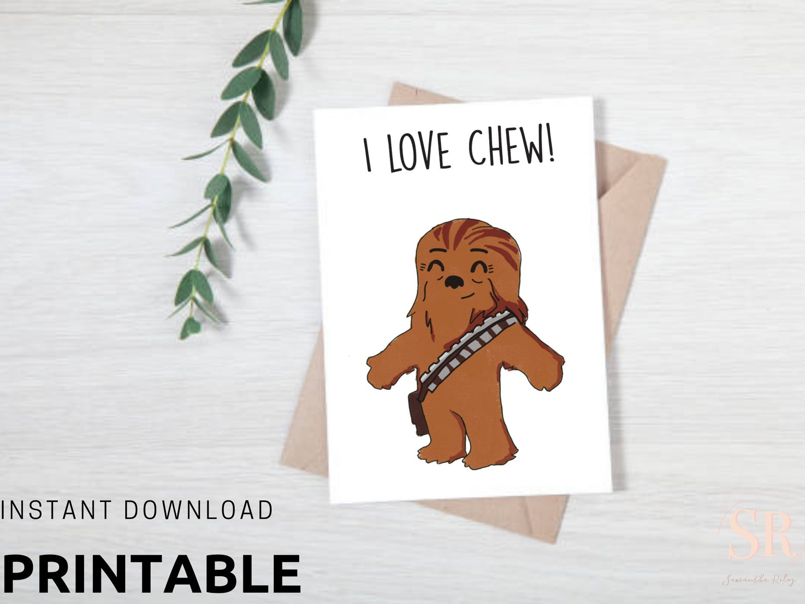 Chewy Love Greeting Card, Birthday Card, Love, Printable, Instant ...