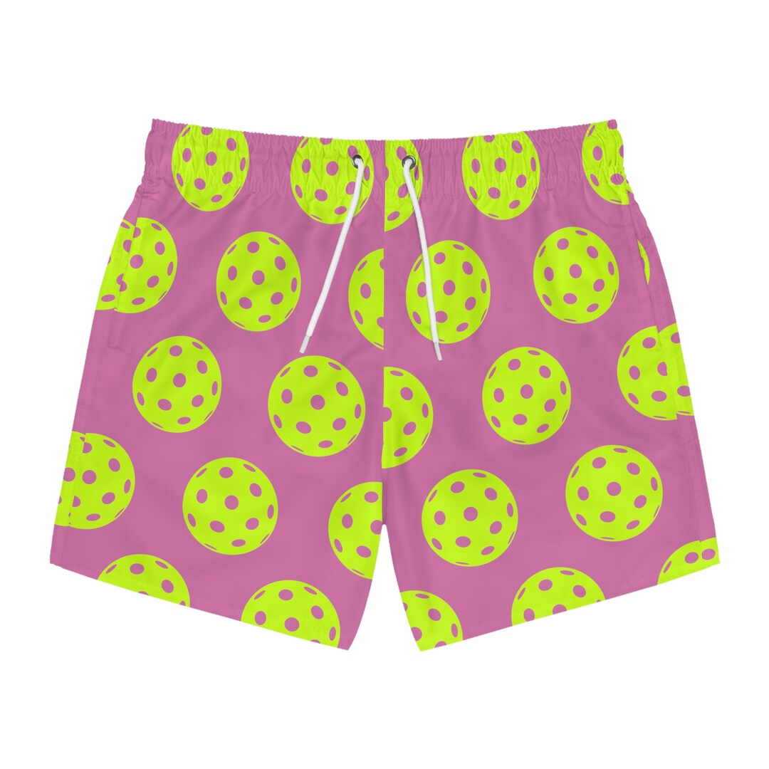 Pickleball Pink Swim Trunks - Etsy